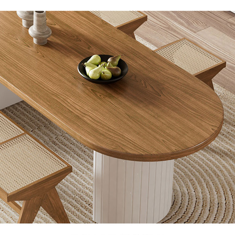Brishher Nordic solid wood oval dining table | Wayfair